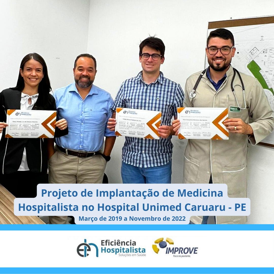 Finalizado O Projeto Implementação De Medicina Hospitalar Realizado No